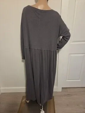 Free People | Dresses | Free People Beach Grey Cameron Oversized Maxi ...